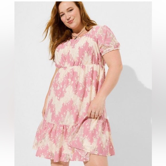 torrid | Dresses | Nwt Torrid Two Toned Tiered Babydoll Dress | Poshmark